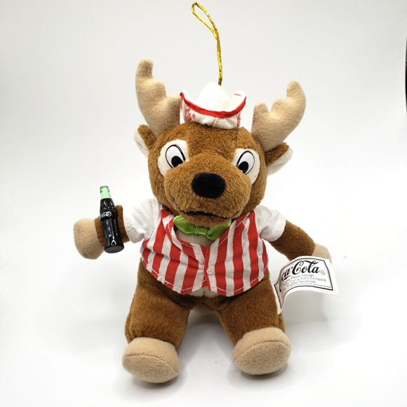 Coca Cola | Holiday | Vintage 999 Cocacola Stuffed Moose Ornament Nwot ...